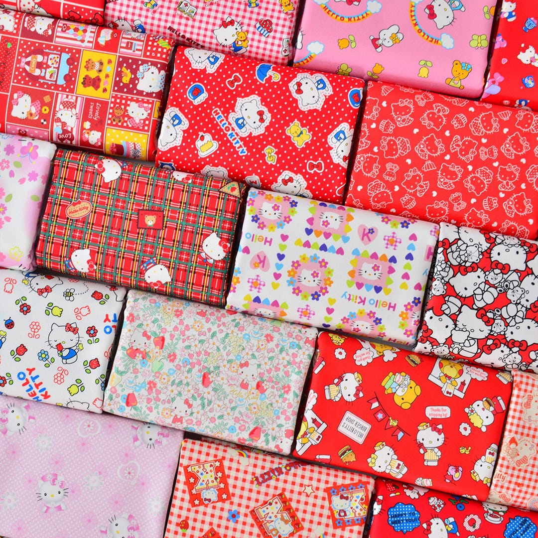 Sanrio Hello Kitty Canvas Fabric Cartoon Fabric by the Half Yard - Etsy