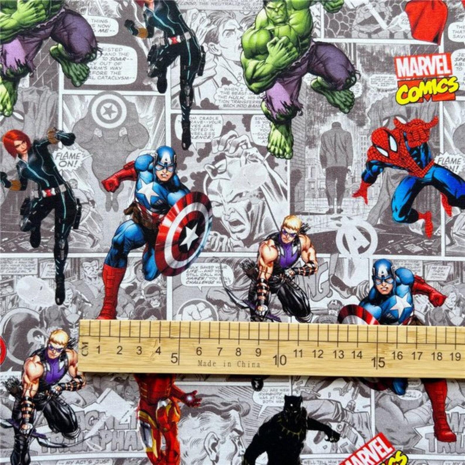 Marvel Fabric Avengers Fabric Superhero Fabric 100% Cotton Cartoon ...
