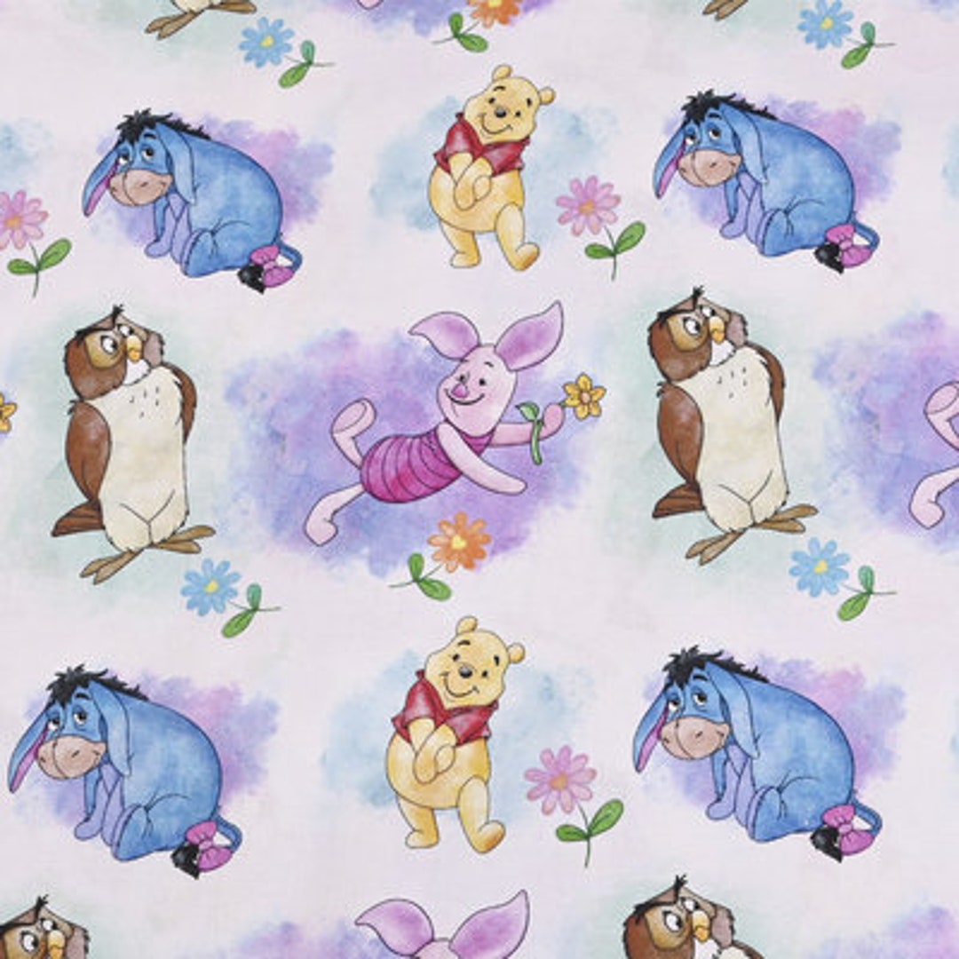 Winnie the Pooh Fabric Pooh Bear Eeyore Tigger Piglet Fabric 100% Cotton Cartoon Cotton Fabric ...