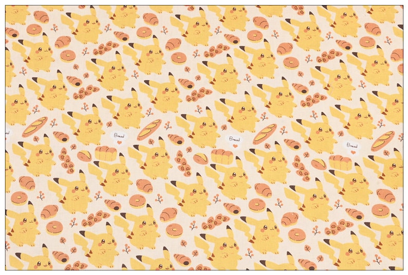 Pokemon Pikachu Anime Fabric Pocket Monster Fabric 100% Cotton - Etsy