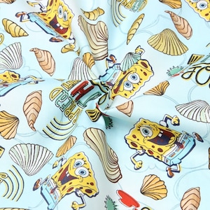 Spongebob Squarepants Fabric 100% Cotton Cartoon Cotton Fabric by the ...