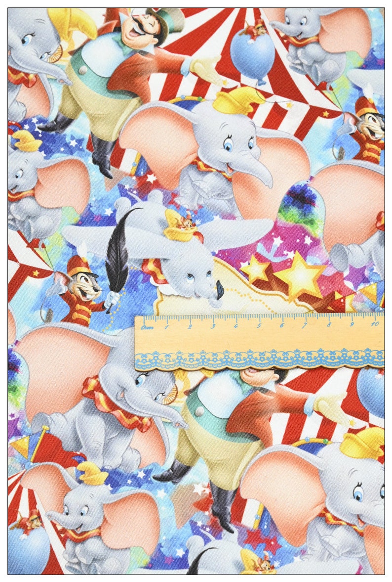 Disney Dumbo Fabric 100% Cotton Cartoon Cotton Fabric by the - Etsy