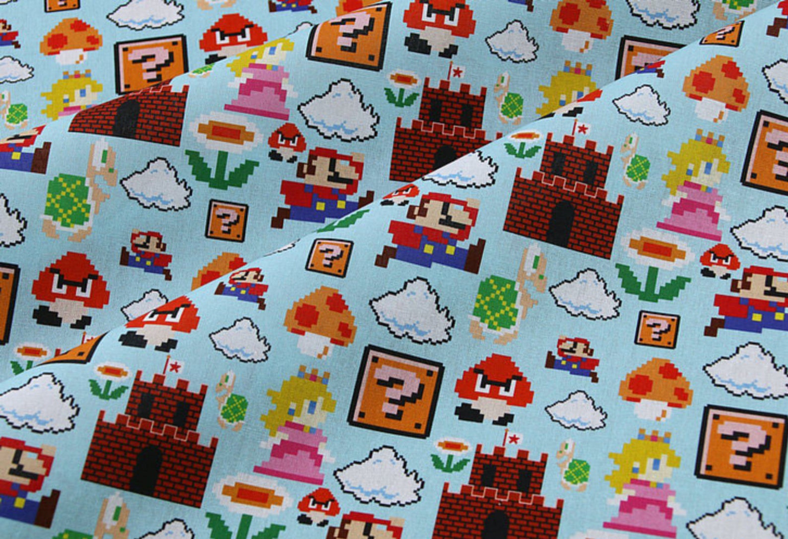 Super Mario Fabric Mario Luigi Princess Peach King Koopa Bowser Fabric ...