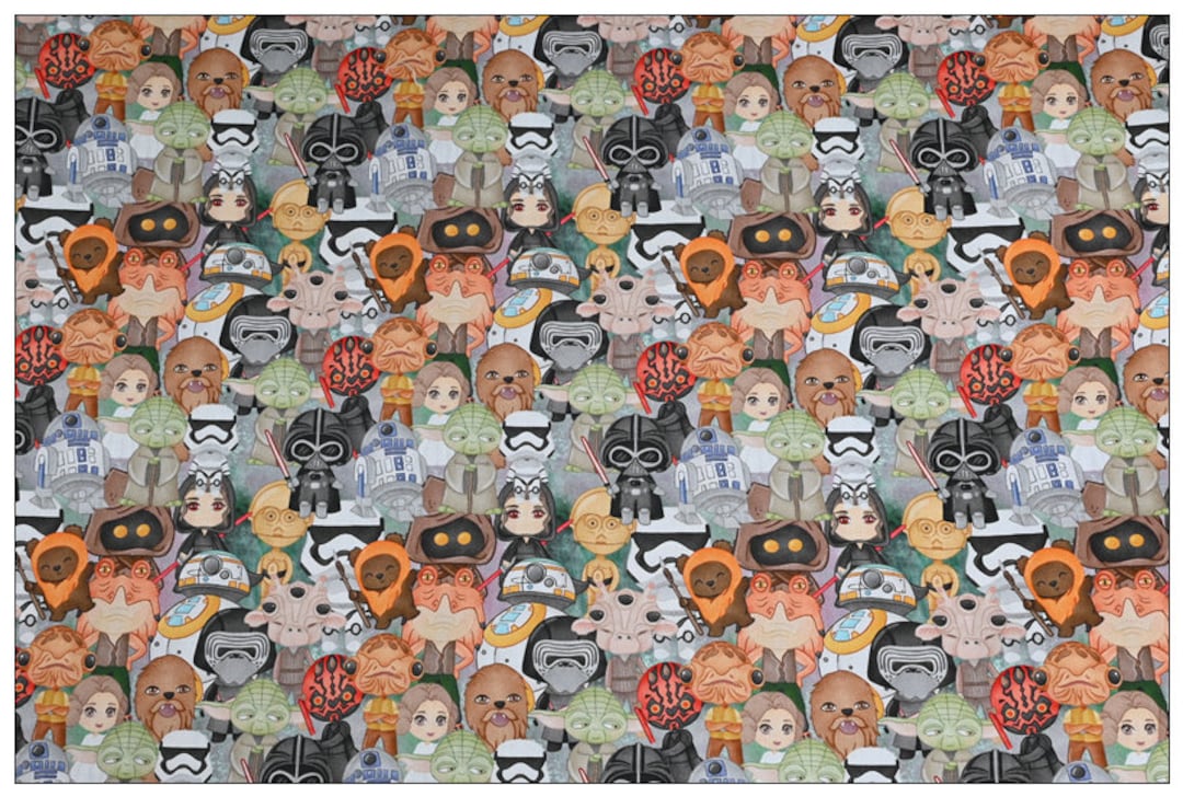 Star Wars Fabric Baby Yoda Fabric 100% Cotton Cartoon Cotton Fabric by ...