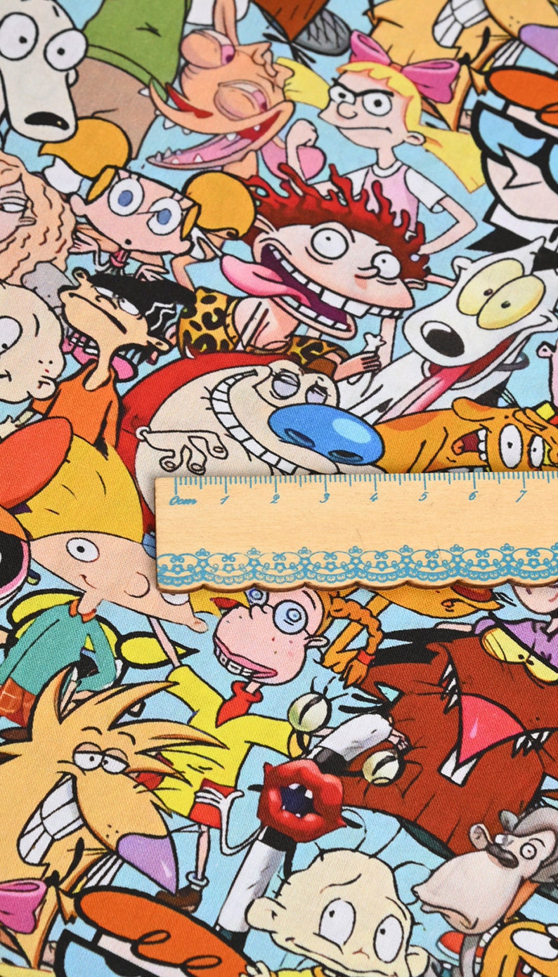 Cartoon Characters Fabric The Powerpuff Girls Fabric 100 Etsy