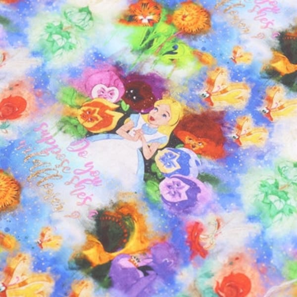 Alice in Wonderland Fabric - Etsy