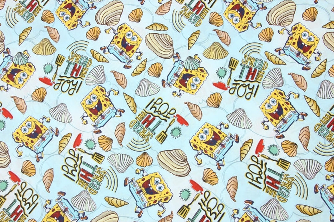 Spongebob Squarepants Fabric 100% Cotton Cartoon Cotton Fabric by the ...