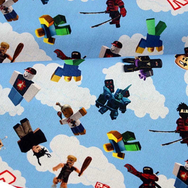 Game Fabric Roblox Fabric 100% Cotton Cartoon Cotton Fabric by the Half ...