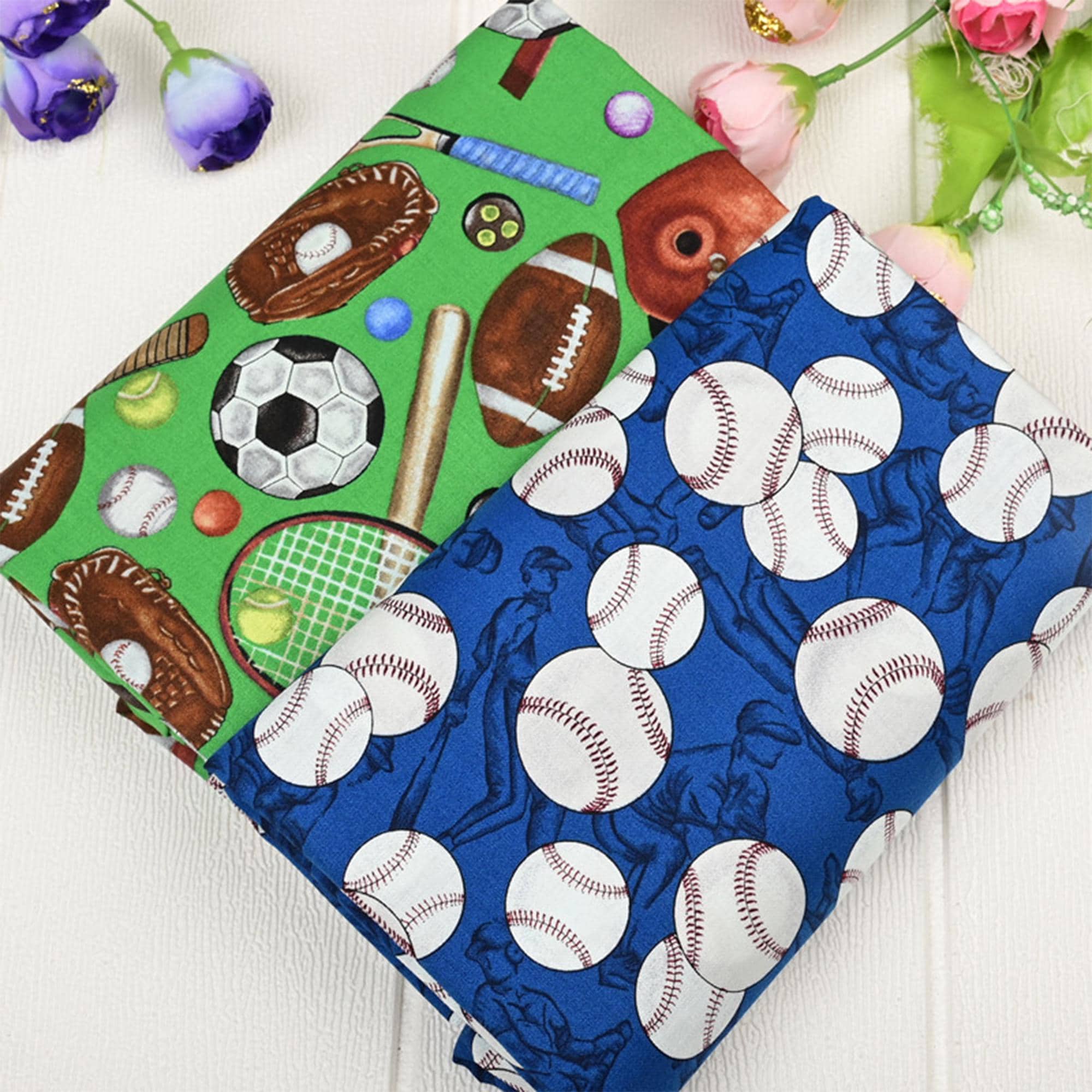 Sports Theme Fabric 100% Cotton Fabric by the Half Yard - Etsy