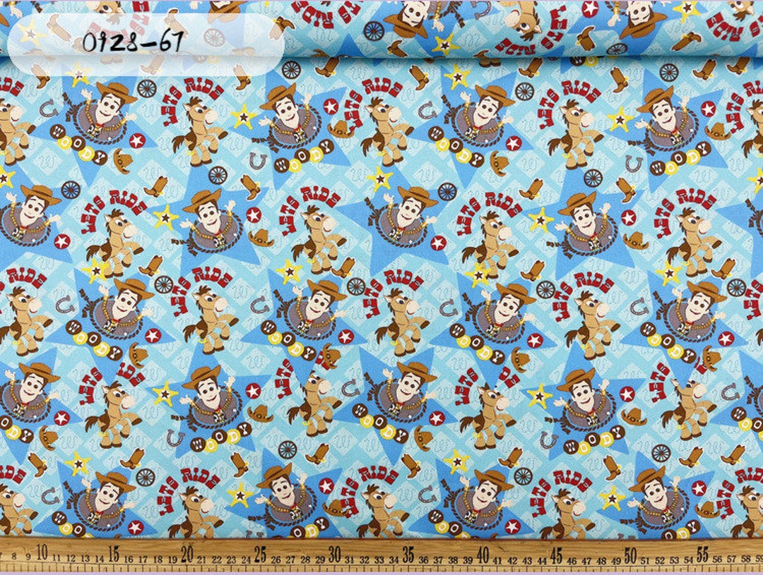 Toy Story Fabric Woody Fabric Cartoon Canvas Fabric by the Half Yard - Etsy