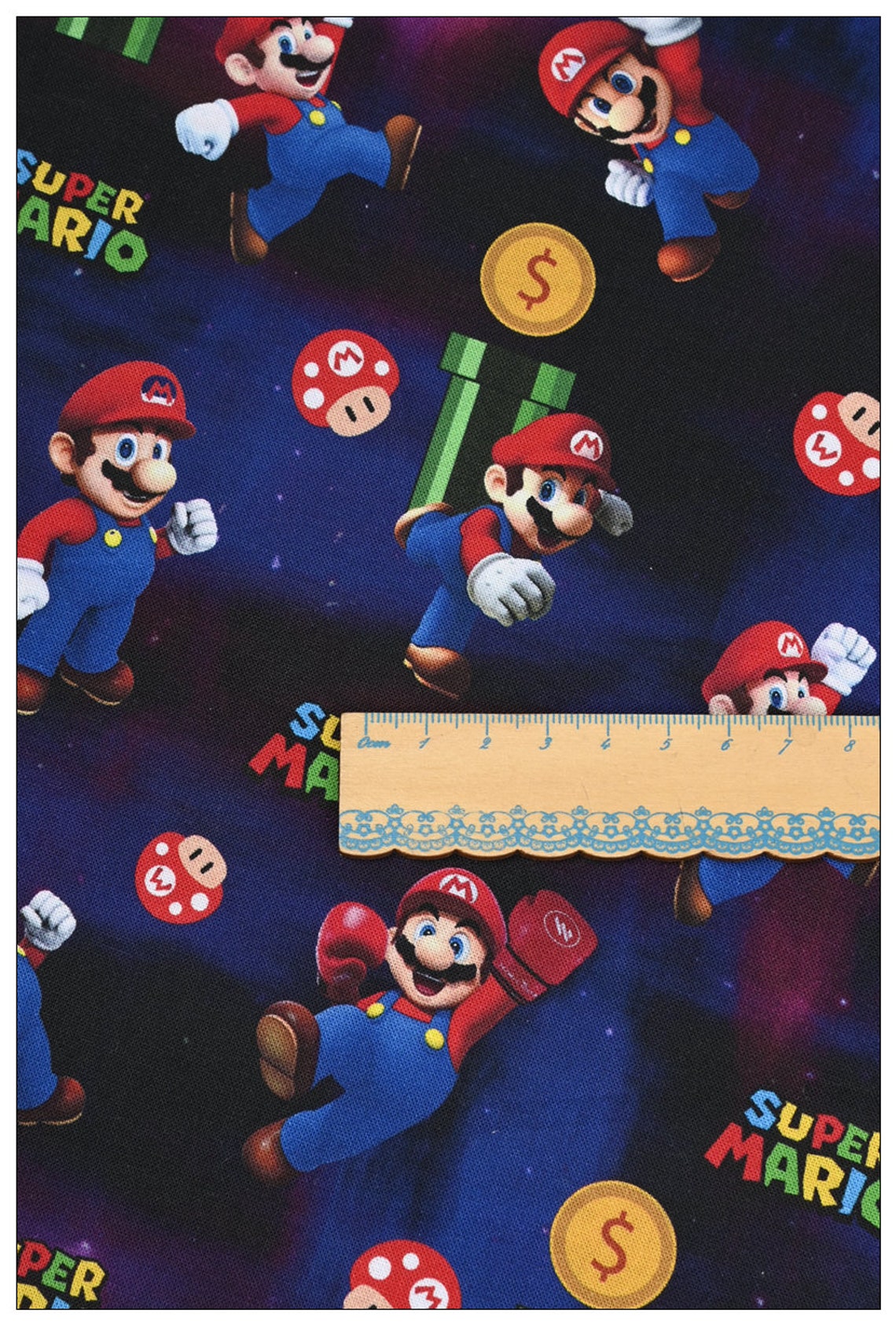 Super Mario Fabric 100% Cotton Cartoon Cotton Fabric by the Half Yard ...