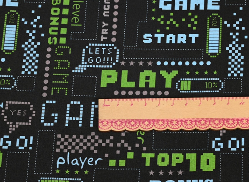 Video Game Controllers Fabric Gamepad Fabric 100% Cotton Cartoon Cotton ...