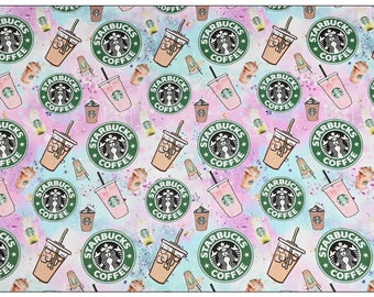 Starbucks Fabric for Coffee Lover Fabric Tarbucks Coffee Fabric Mermaid ...