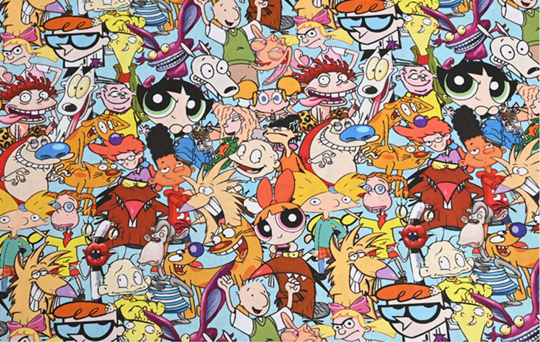Cartoon Characters Fabric The Powerpuff Girls Fabric 100 Cotton