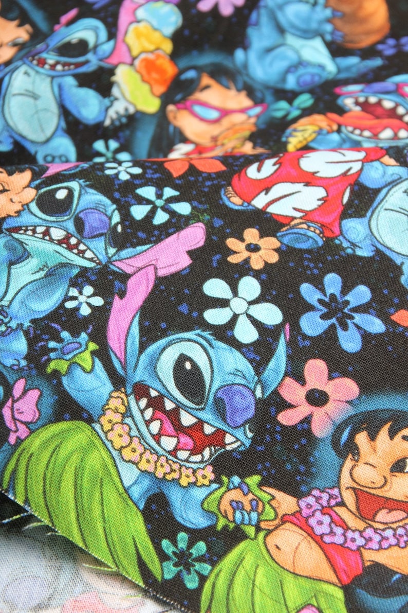 Stitch Fabric Blue Koala Lilo and Stitch Fabric 100% Cotton - Etsy