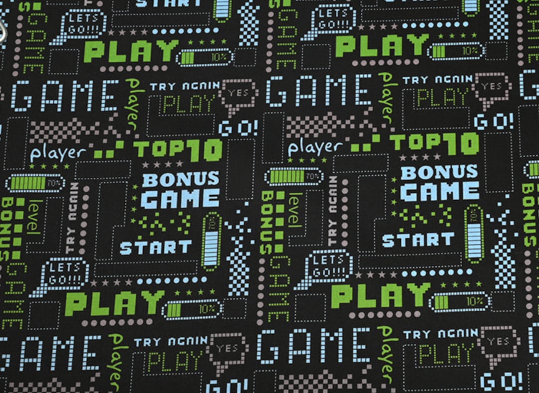 Video Game Controllers Fabric Gamepad Fabric 100% Cotton Cartoon Cotton ...