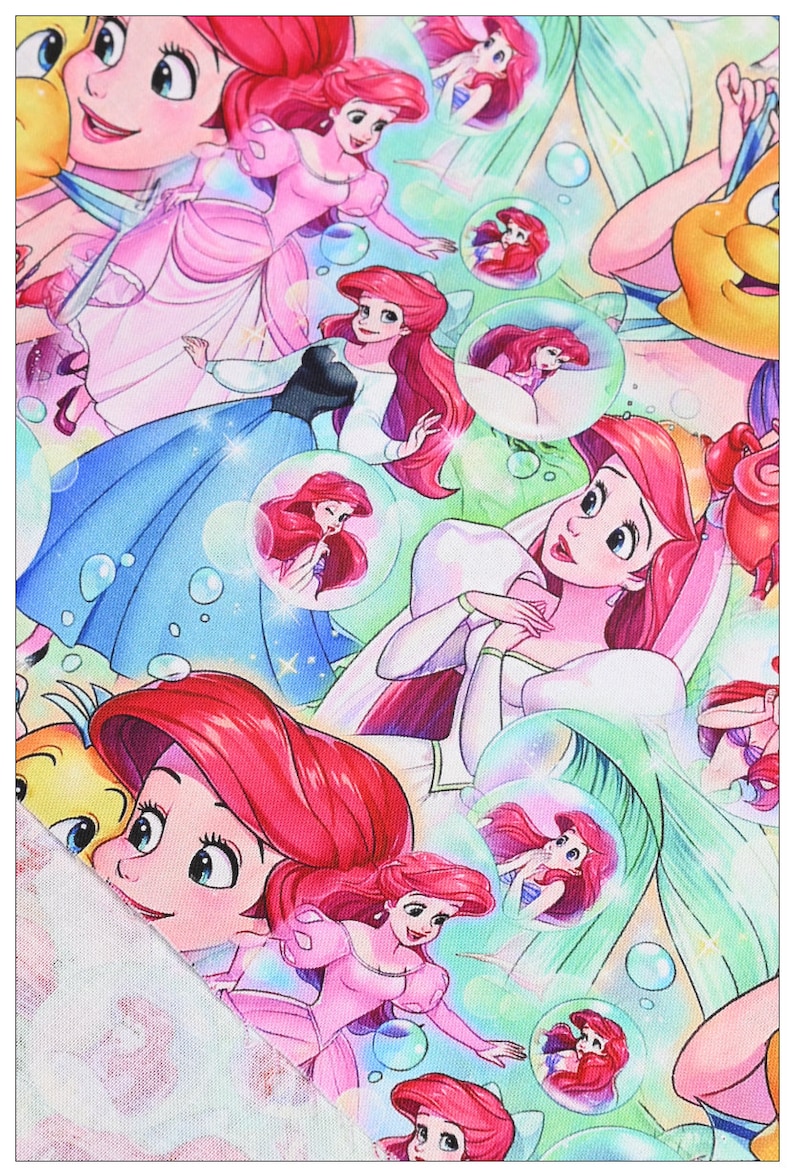 Disney Little Mermaid Ariel Fabric 100% Cotton Cartoon Cotton - Etsy