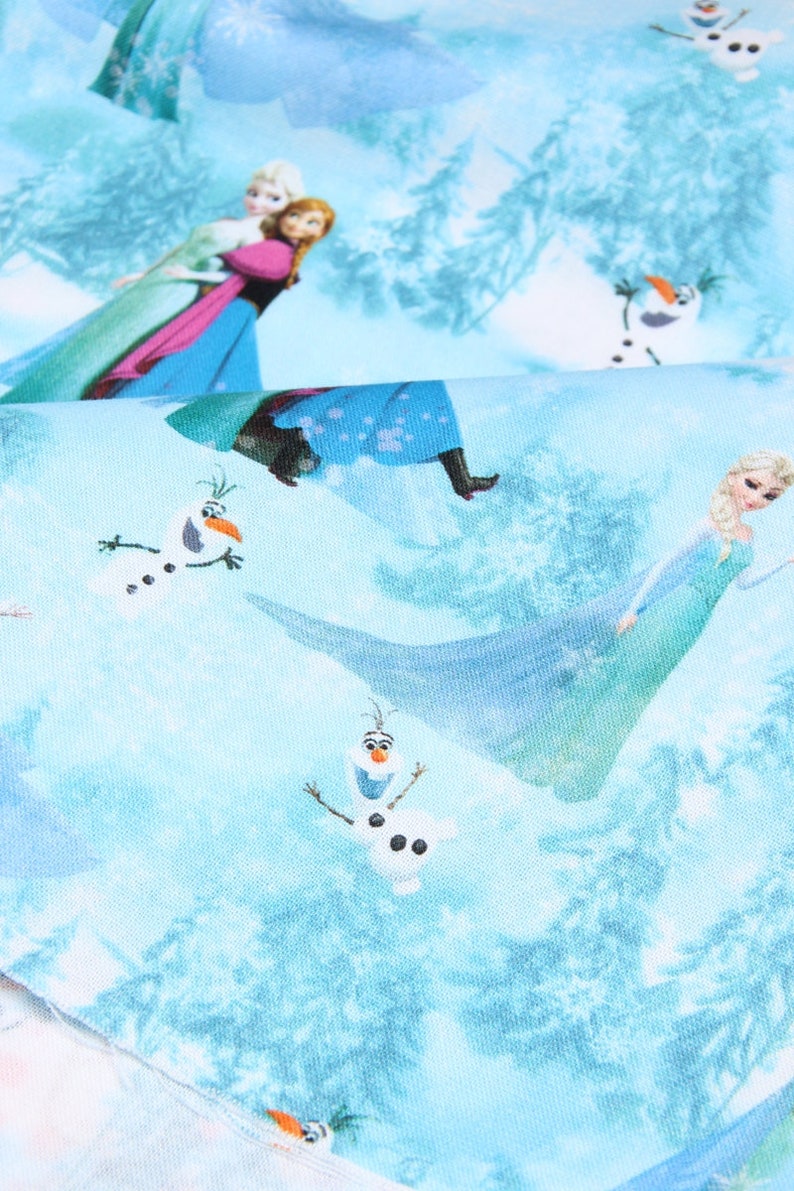 Frozen Fabric Elsa Anna Fabric Snow Queen Fabric 100% Cotton Cartoon ...