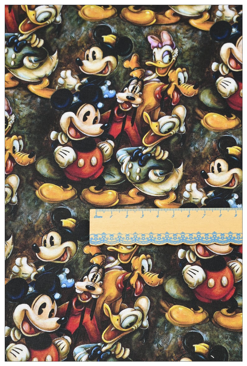 Disney Mickey Mouse Fabric Donald Duck Fabric 100% Cotton - Etsy