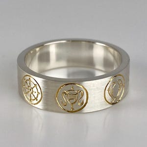 Eight Auspicious Symbols Ashtamangala Ring Silver - Etsy