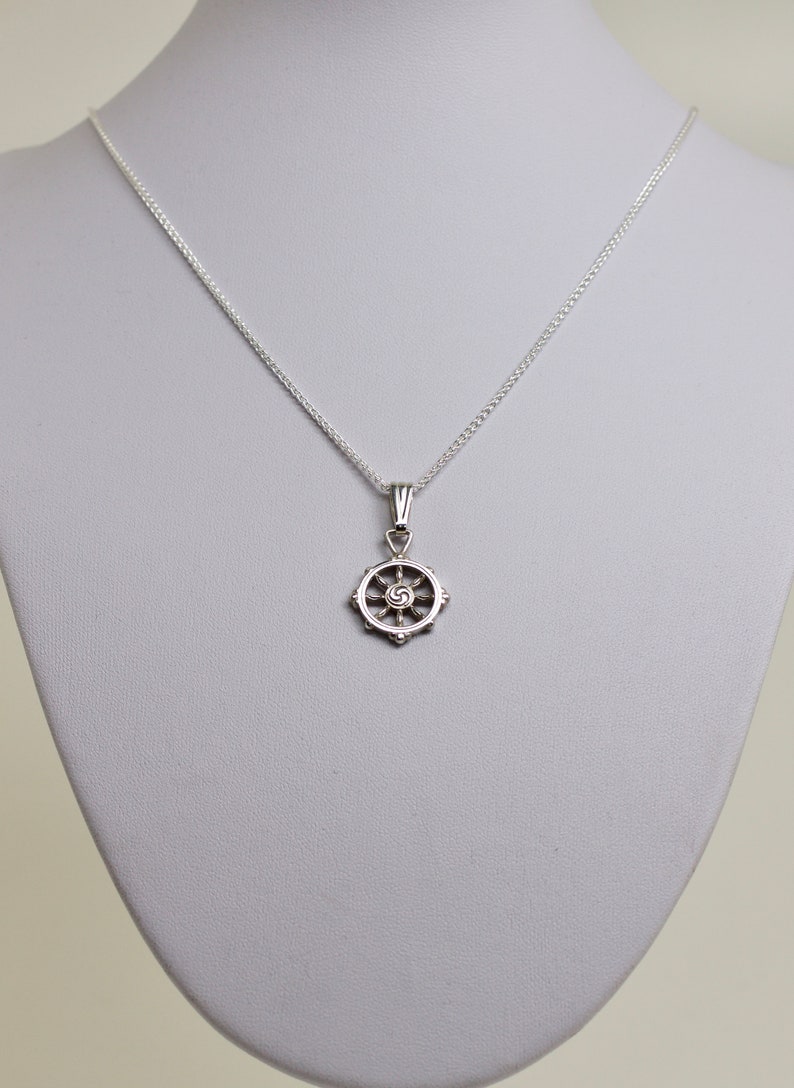Dharmachakra Pendant | Wheel of Dharma Pendant, Small | Buddhist ...