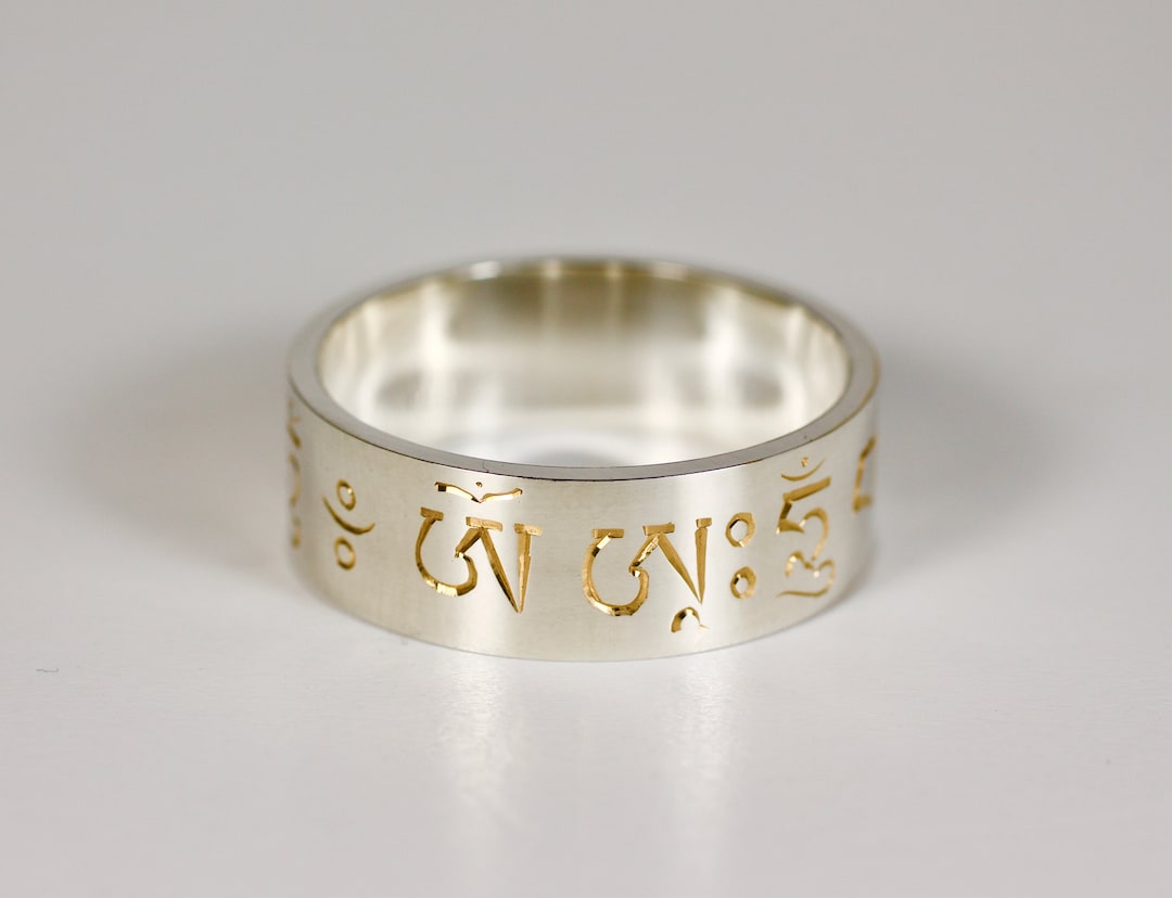 Vajra Guru Mantra Ring Silver - Etsy