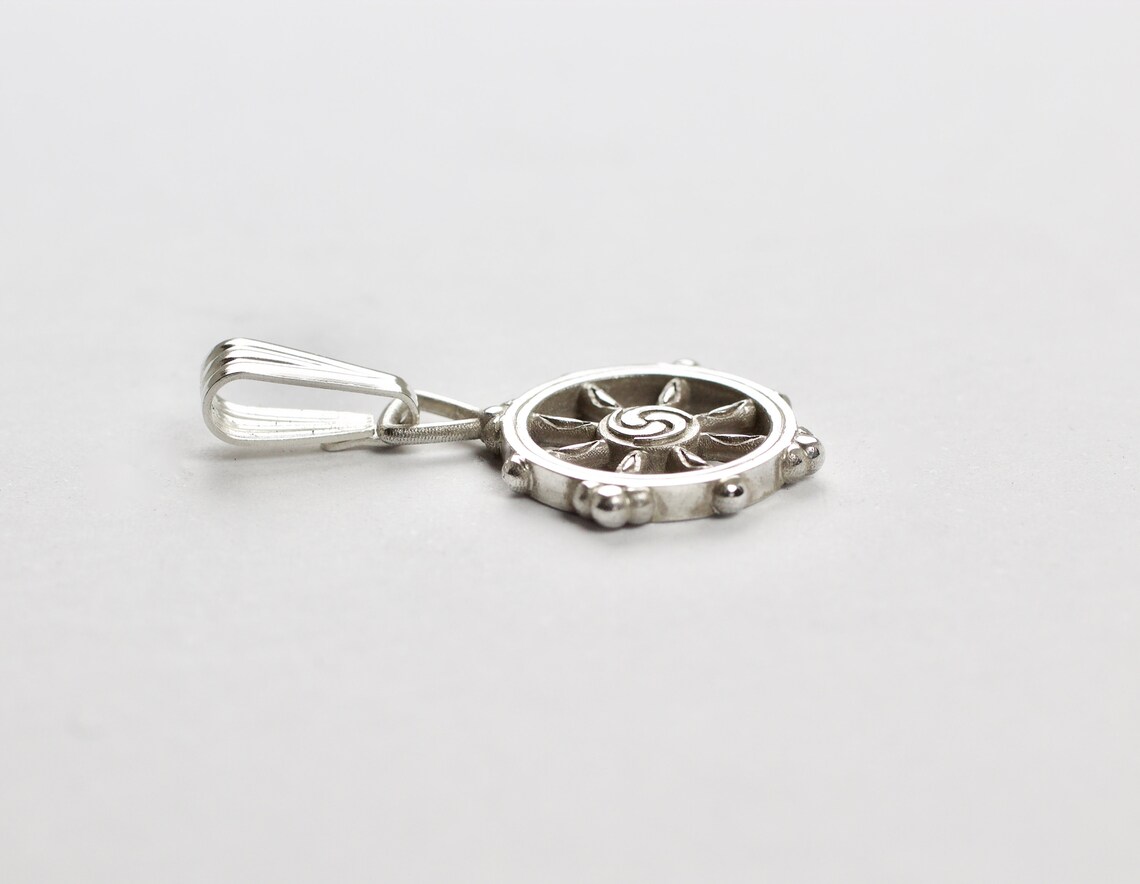 Dharmachakra Pendant Wheel of Dharma Pendant Buddhist - Etsy