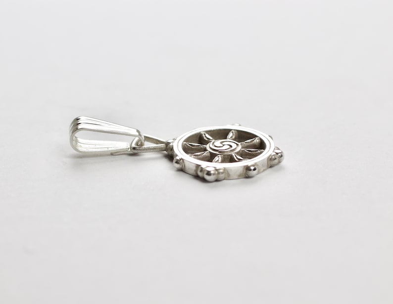 Dharmachakra Pendant | Wheel of Dharma Pendant, Small | Buddhist ...