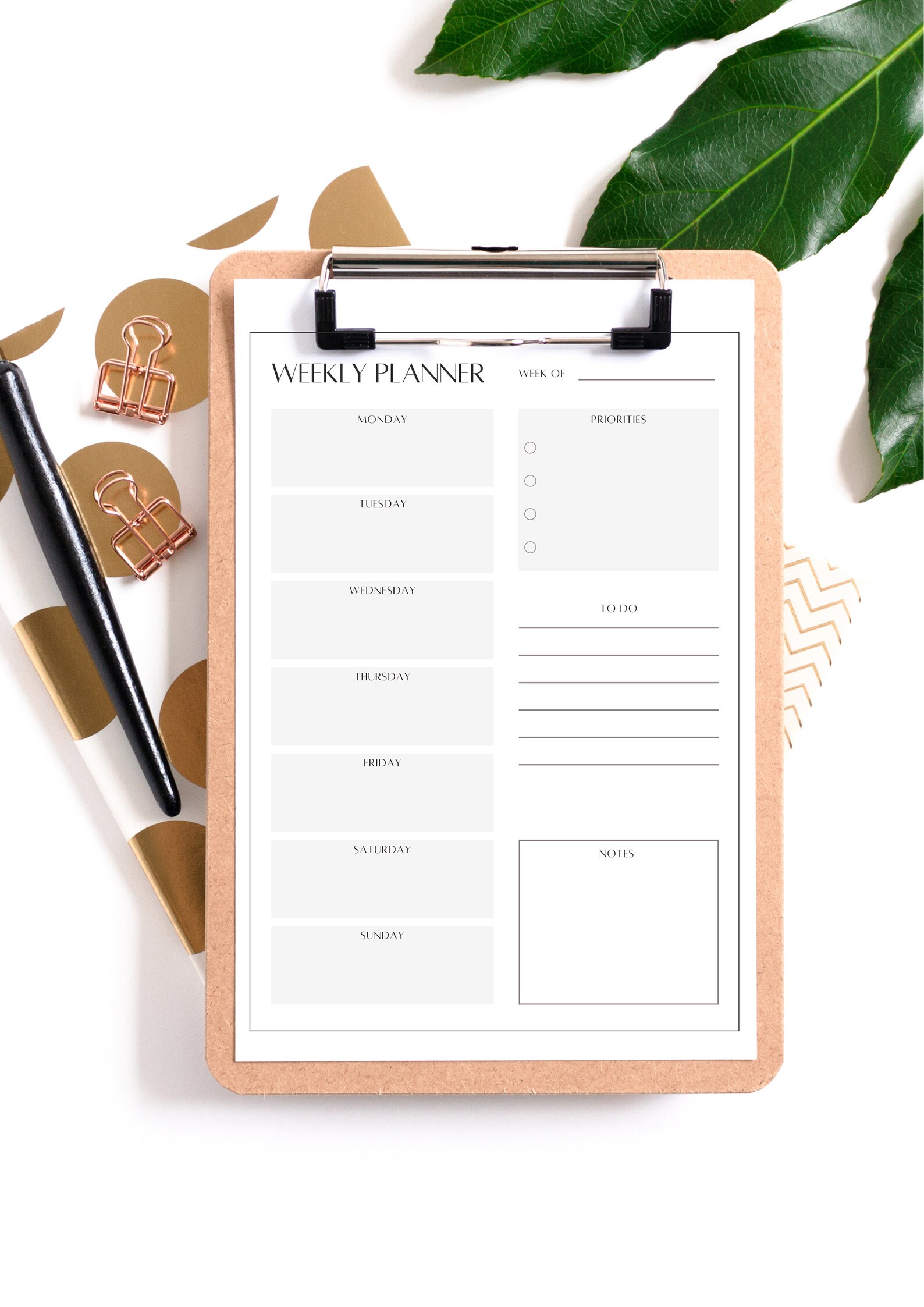 Printable Weekly Planner Printable Weekly Planner Sheet PDF - Etsy Canada