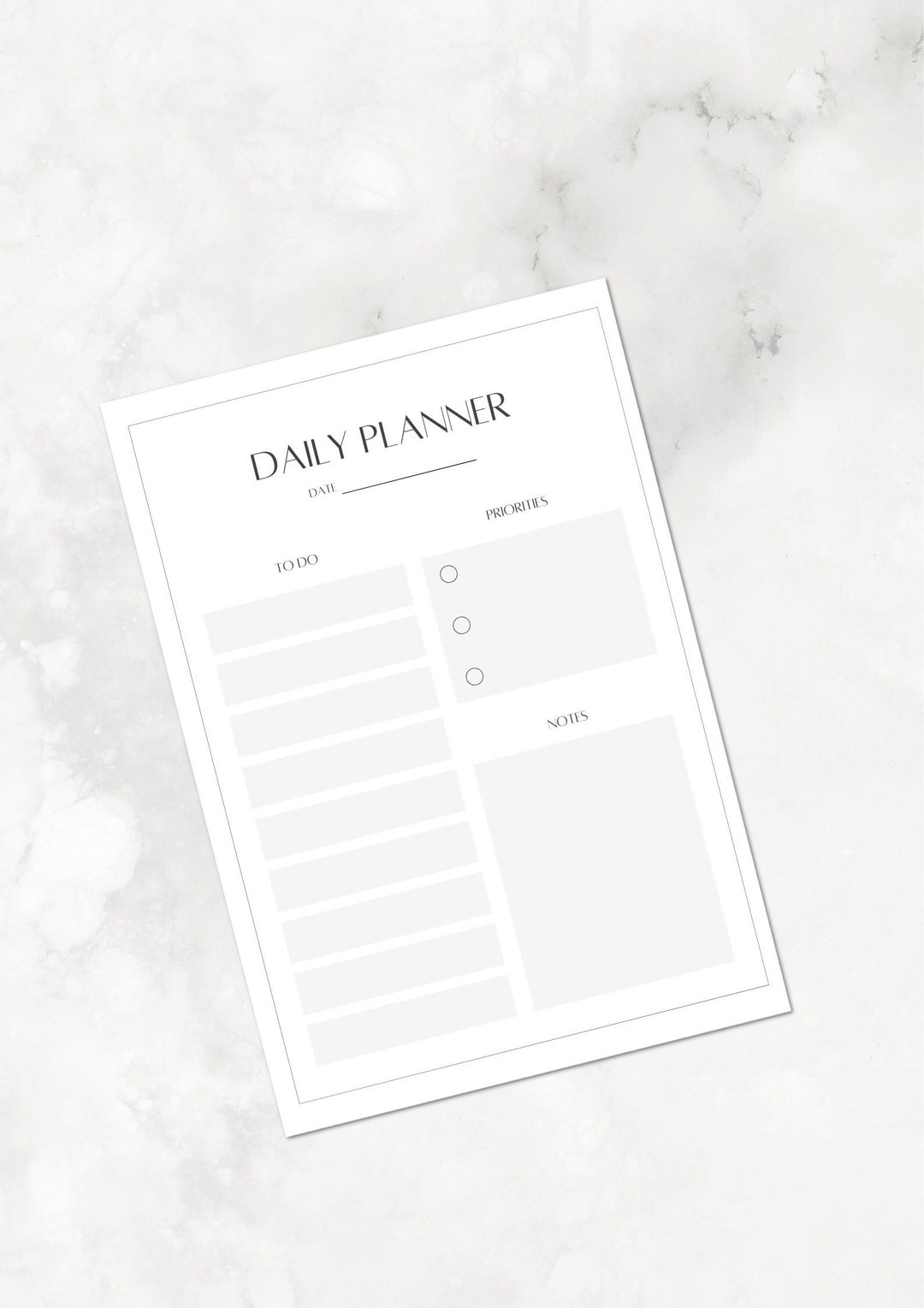 Printable Daily Planner Printable Daily Planner Sheet PDF - Etsy Canada