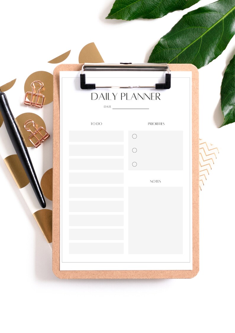Printable Daily Planner, Printable Daily Planner Sheet, PDF Printable ...
