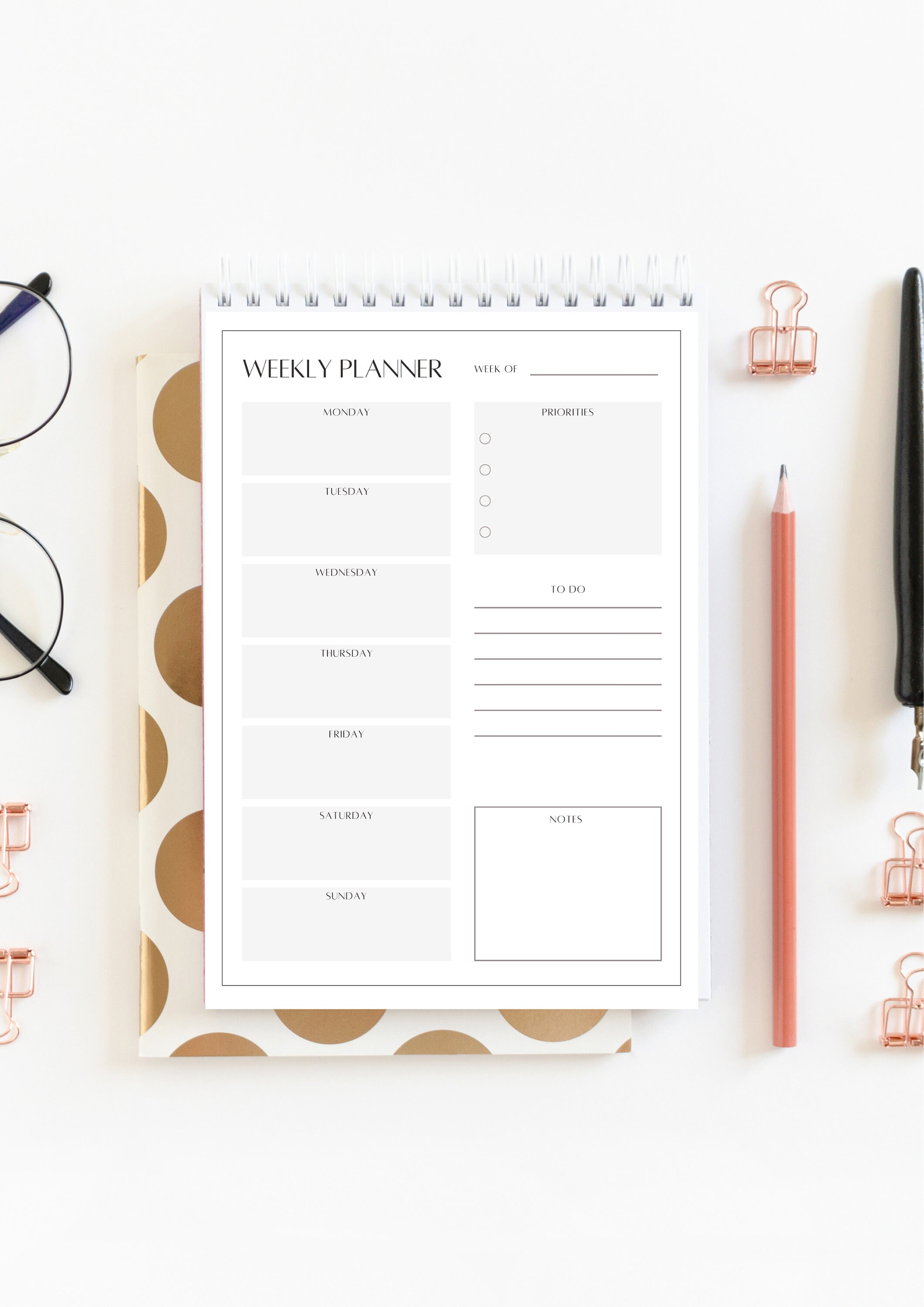 Printable Weekly Planner, Printable Weekly Planner Sheet, PDF Printable ...