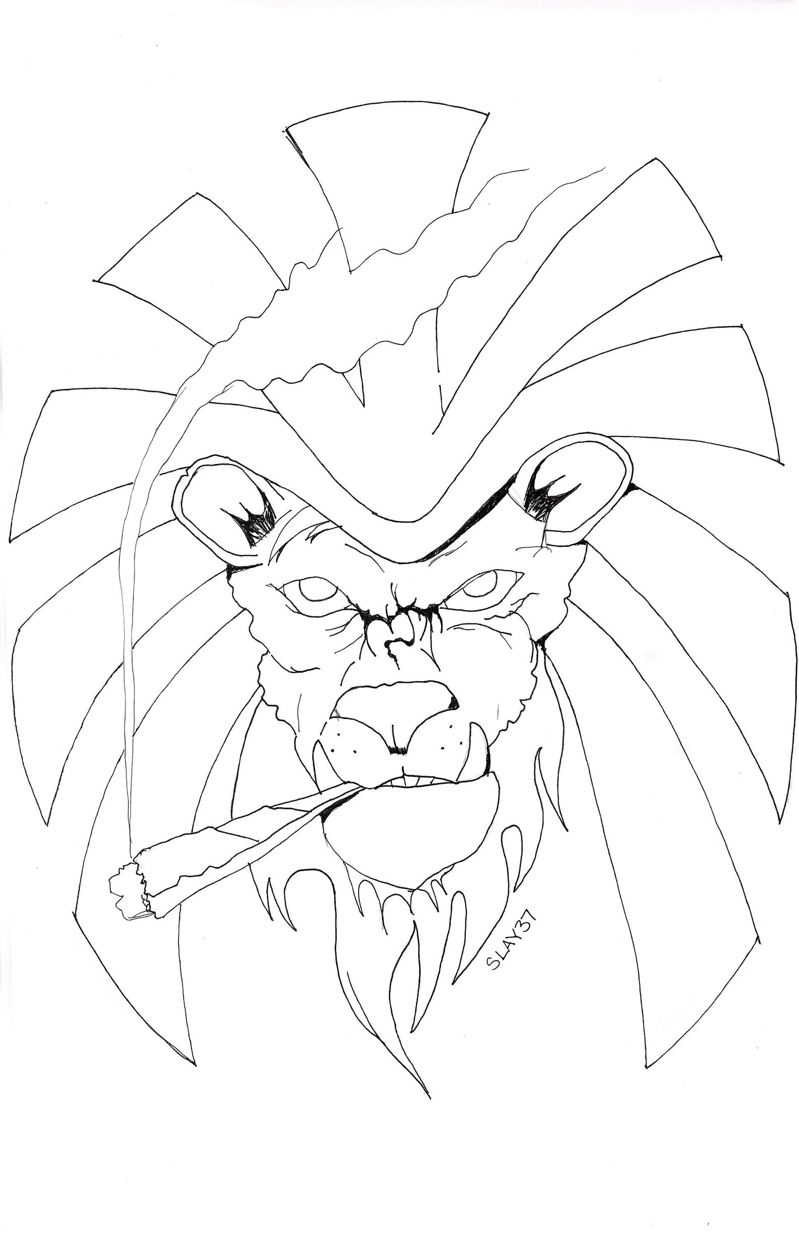 Lion Coloring Page - Etsy