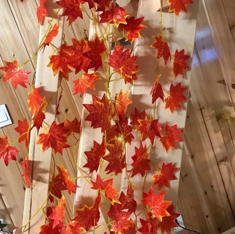 Fall Decorative Leaves, Autumn Leaves String, Hanging Leaves Decoration ...