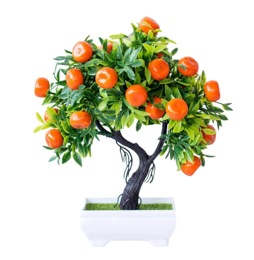Artificial Orange Tree, Artificial Fruit Bonsai Tree, Artificial Potted ...