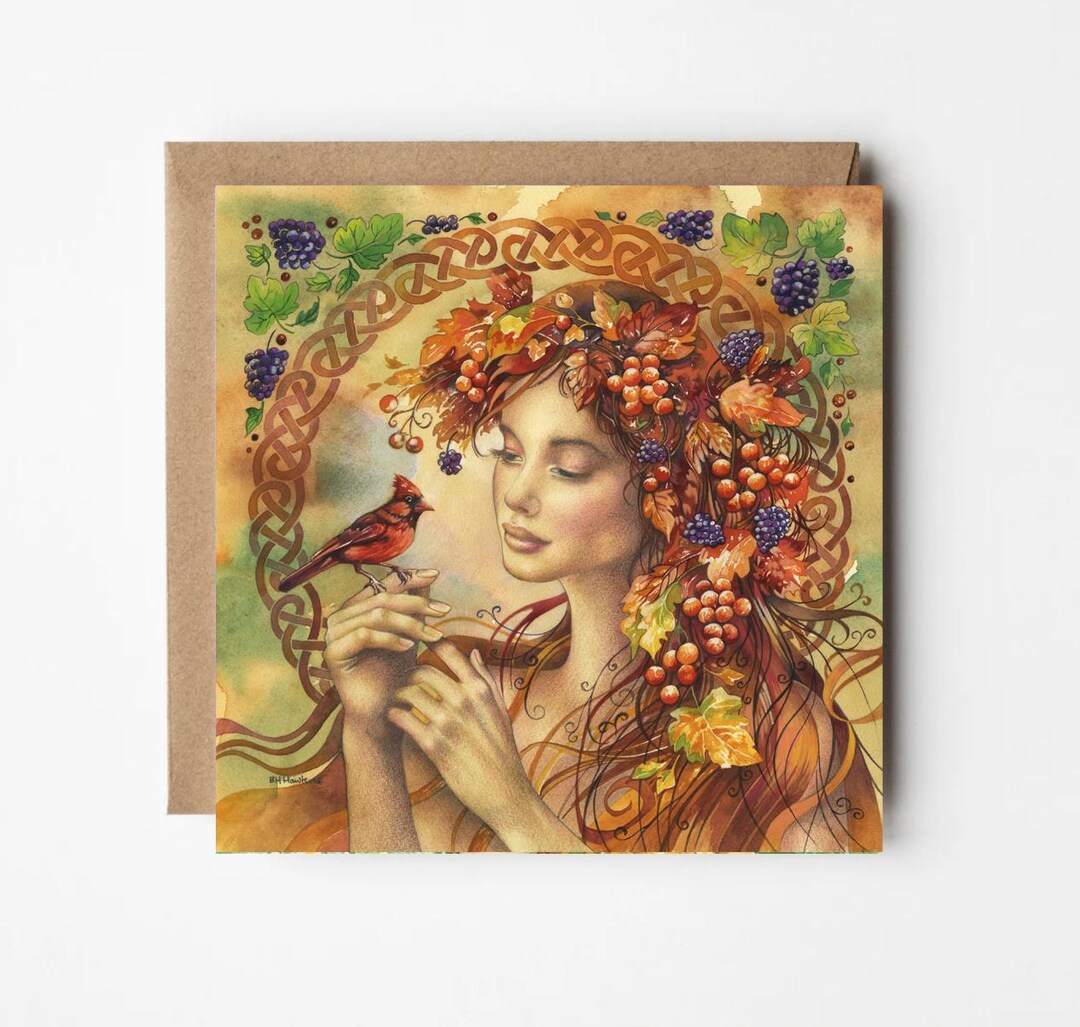Greeting Card Called "mabon" by Bonnie Hawkins, Celtic Goddess, Art ...
