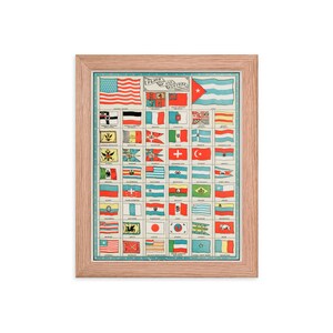 The Flags of All Nations (1901) Reproduction Framed Poster - Etsy