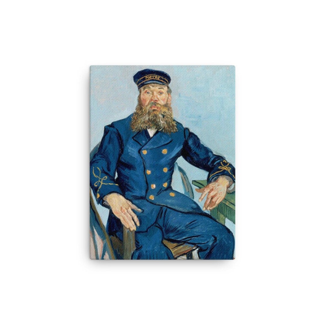 Portrait of the Postman Joseph Roulin (1888) Thin Canvas by Vincent Van ...
