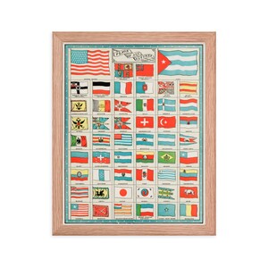 The Flags of All Nations (1901) Reproduction Framed Poster - Etsy