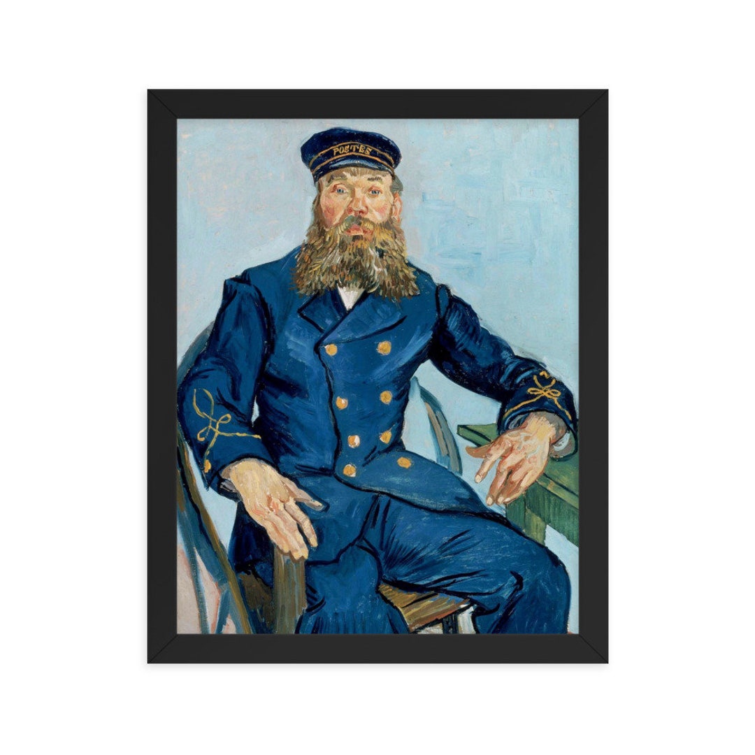 Portrait of the Postman Joseph Roulin (1888) Framed Poster by Vincent ...