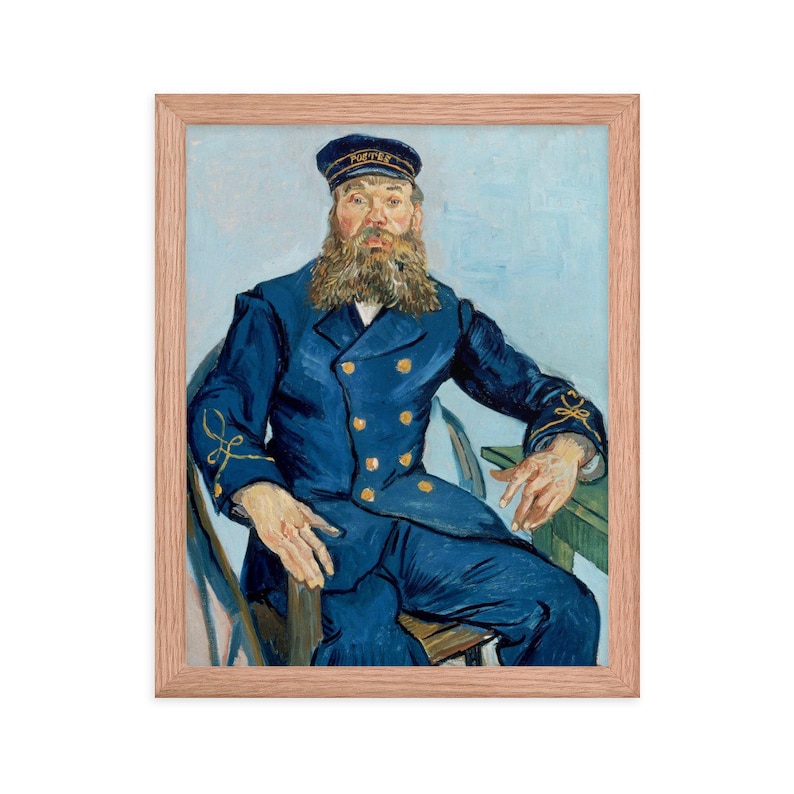 Portrait of the Postman Joseph Roulin (1888) Framed Poster by Vincent ...