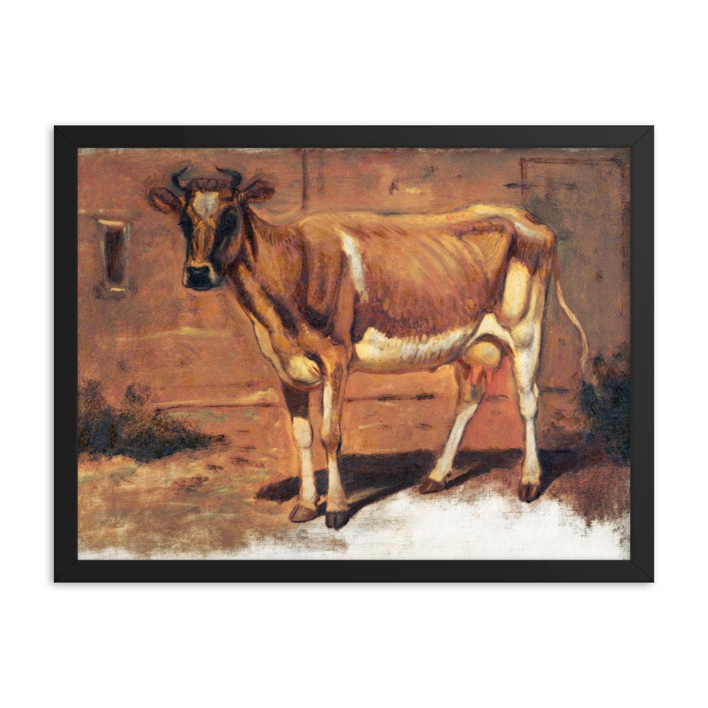 Study of a Standing Cow, Farmington (1876) Framed Poster by Samuel ...