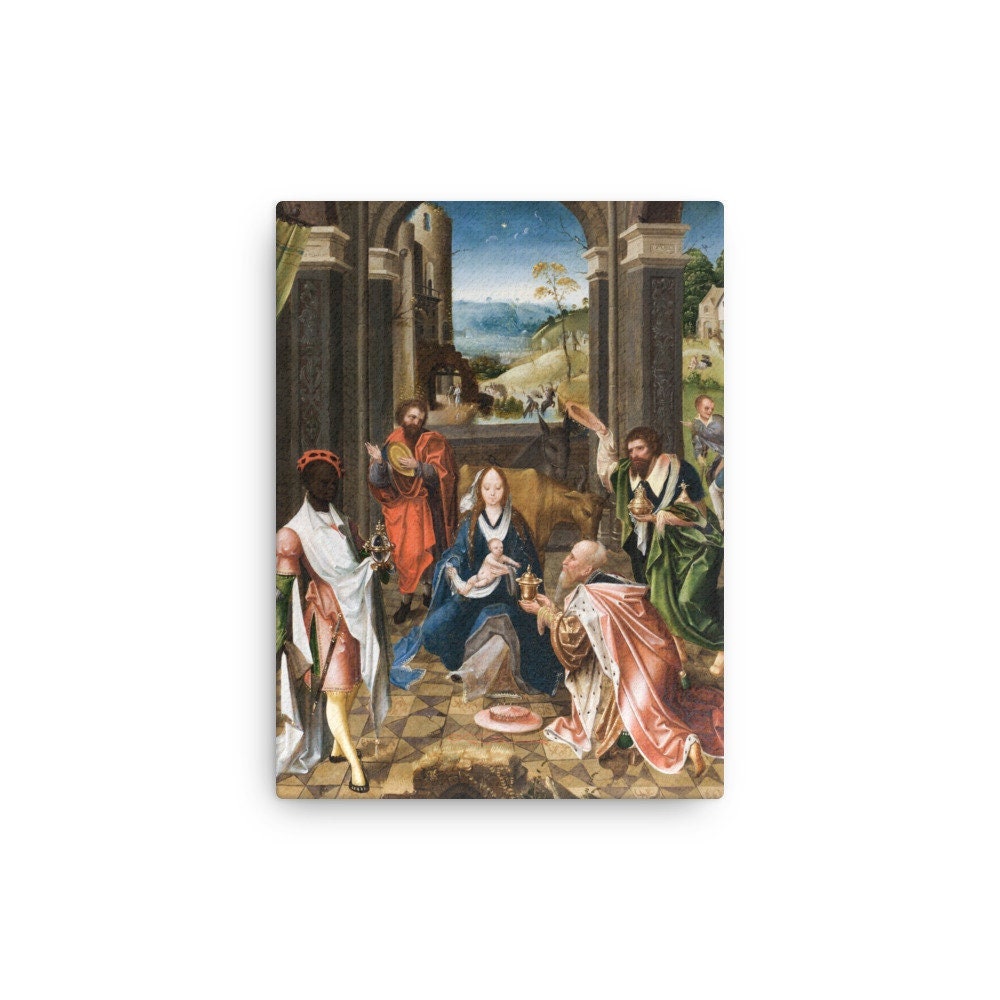 The Adoration of the Magi (c. 1520) Thin Canvas by a Netherlandish (antwerp Mannerist) Painter ...