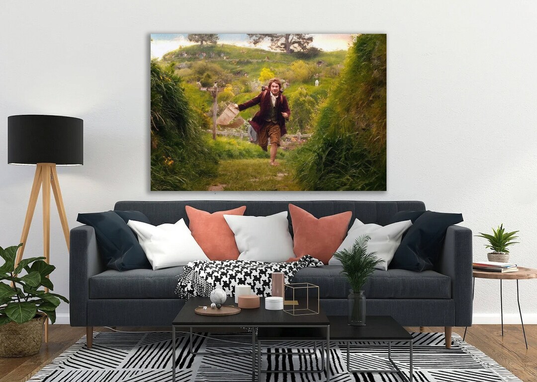 Bilbo Baggins Lord of the Rings Painting Artwork LOTR Gift, Art, Canvas ...