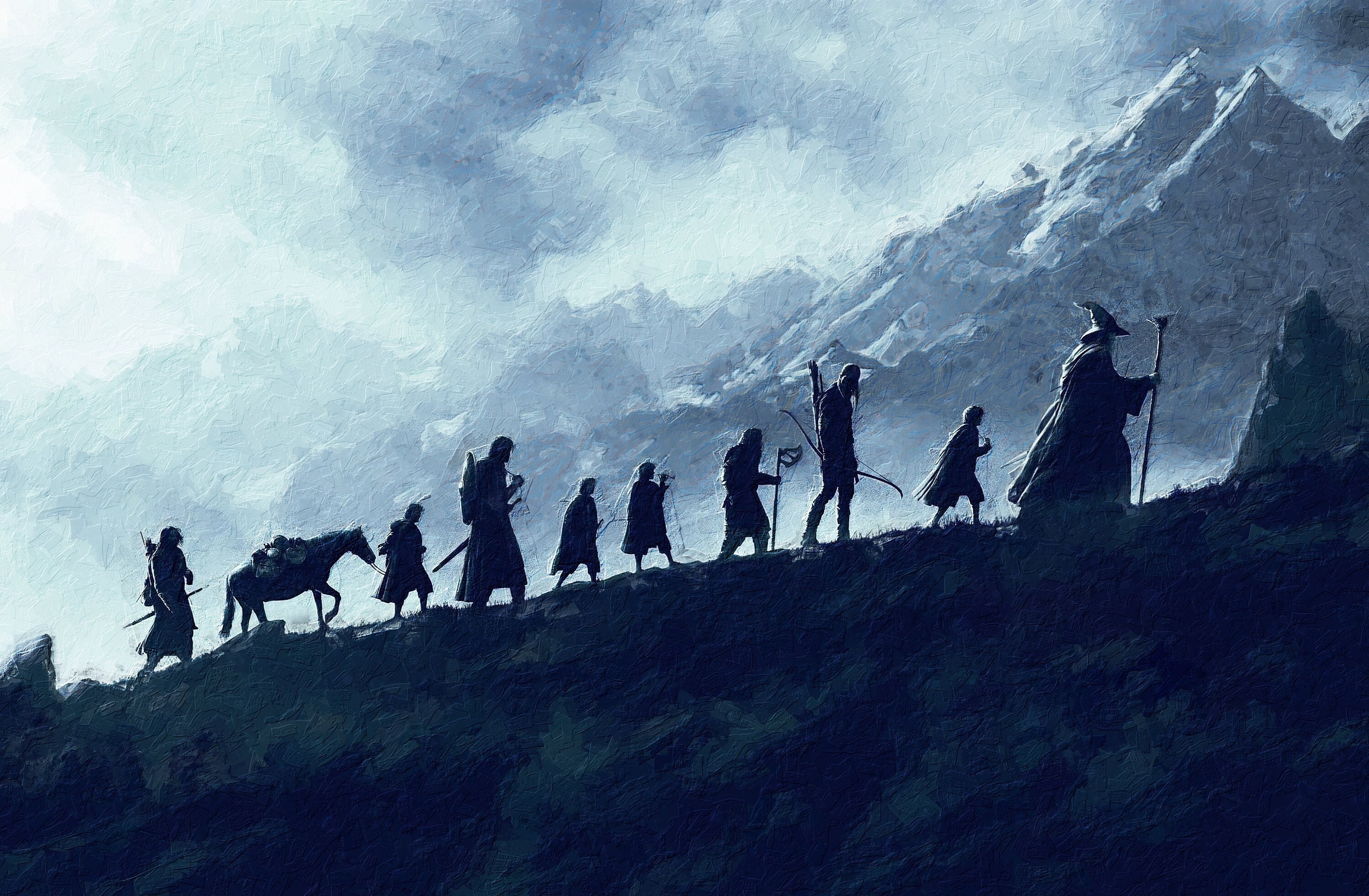 Lord of the Rings the Fellowship of the Ring Painting Artwork | LOTR ...