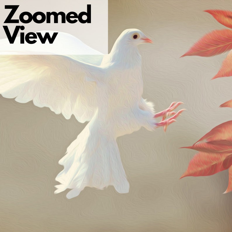 White Dove Bird Artwork | Oil Painting – Canvas, Framed Print - Etsy