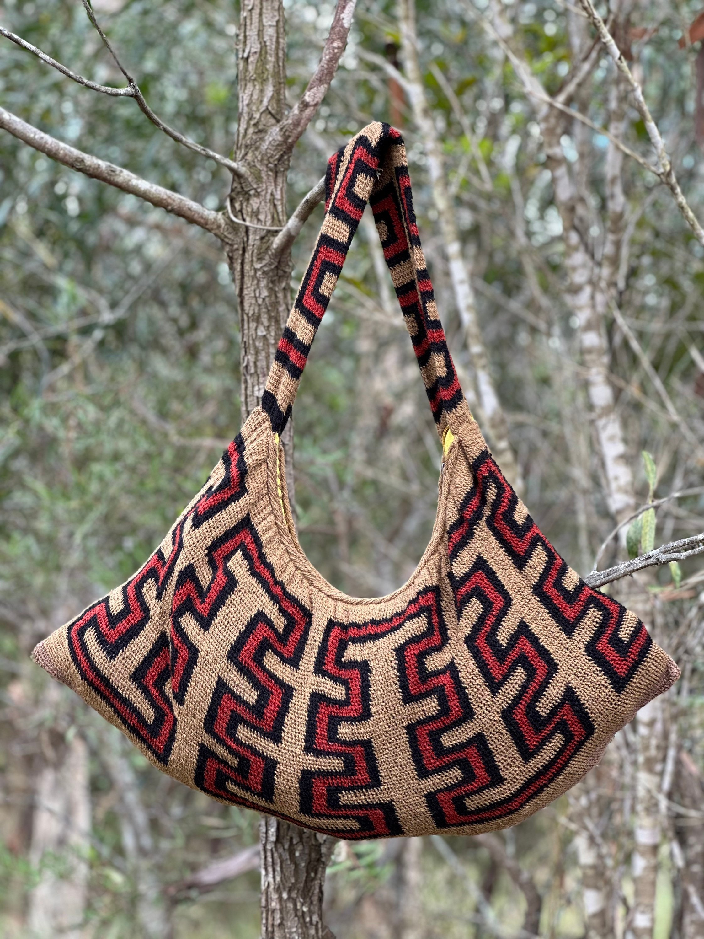 Hand Woven Bilum/bag Fish Bone Pattern Large Size. - Etsy