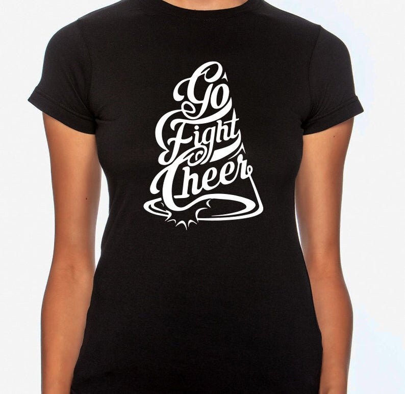 Go Fight Cheer Shoes Digital Cut Files Cricut Silhouette - Etsy