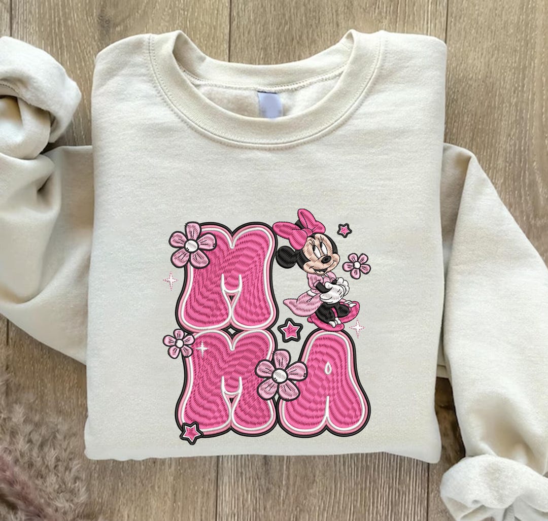 Mama Mini Mouse Embroidery Design, Mommy and Me Disney Minnie Mouse ...