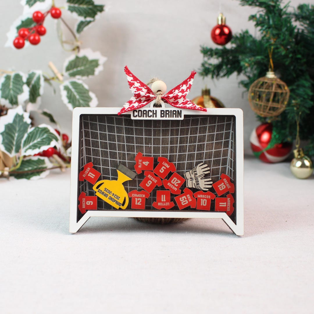 Soccer Coach Gift, Personalized Coach Name Award Ornament, Custom Team ...
